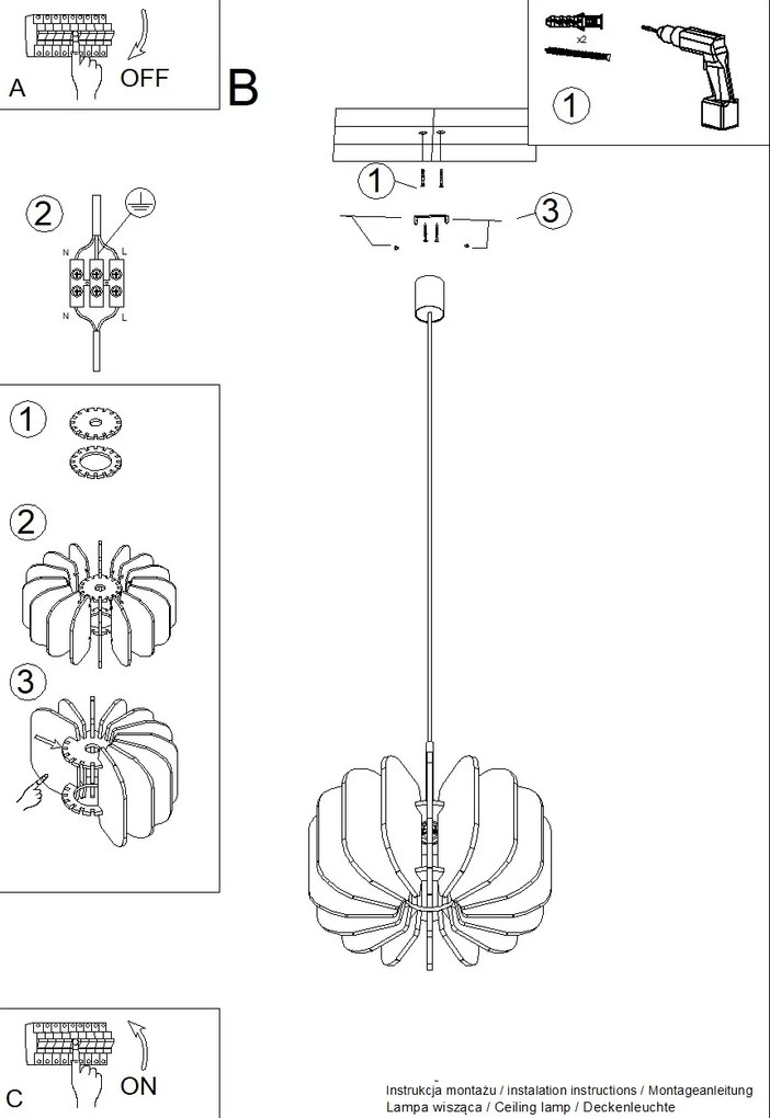 Závěsné svítidlo Mula, 1x žluté plstěné stínítko, (fi 45cm)