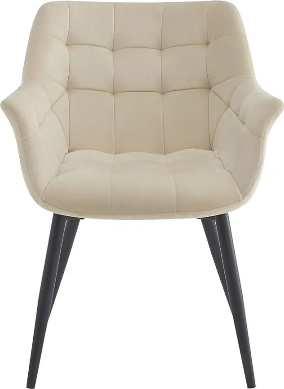 Elegantní béžová čalouněná židle s područkami Jarine - 63*62*80 cm