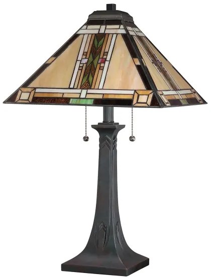 Quoizel QZ-NAVAJO-TL-VB - Stolní lampa Tiffany NAVAJO 2xE27/60W/230V
