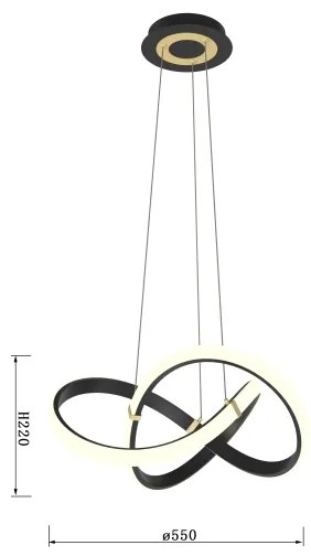 Wofi 6134-104 - LED Stmívatelný lustr na lanku INDIGO LED/44W/230V