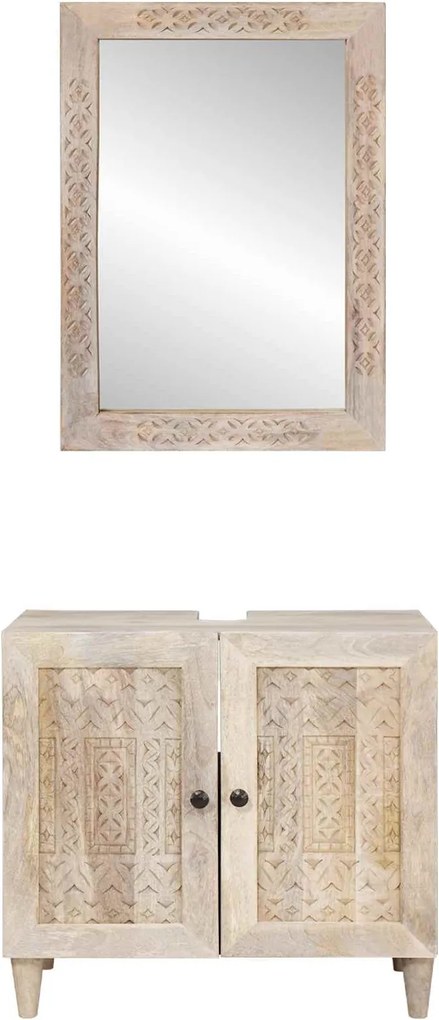 Sada koupelnového nábytku 2 ks Bílá 62 x 33 x 58 cm 3310072