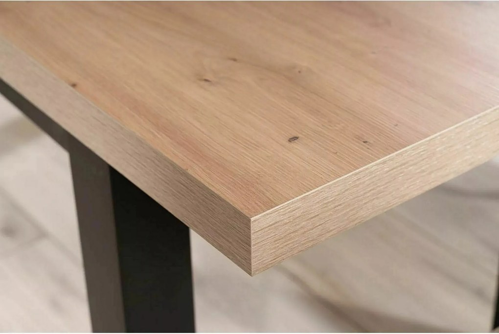 Jídelní rozkládací stůl Presto 140/218 cm dub Artisan/černý