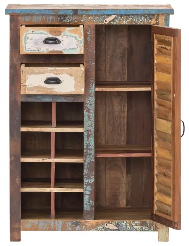 furniture-nabytek.cz - Masivní komoda Westhill z recyklovaného dřeva, lakovaná, vícebarevná – 77×42×108 cm