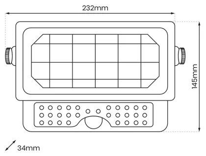 LED Solární reflektor se senzorem pohybu EPAD LED/5W/3000 mAh 3,7V 4000K IP65