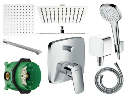 Sprchový set podomítkový HANSGROHE LOGIS - 30 CM (mix výrobců)