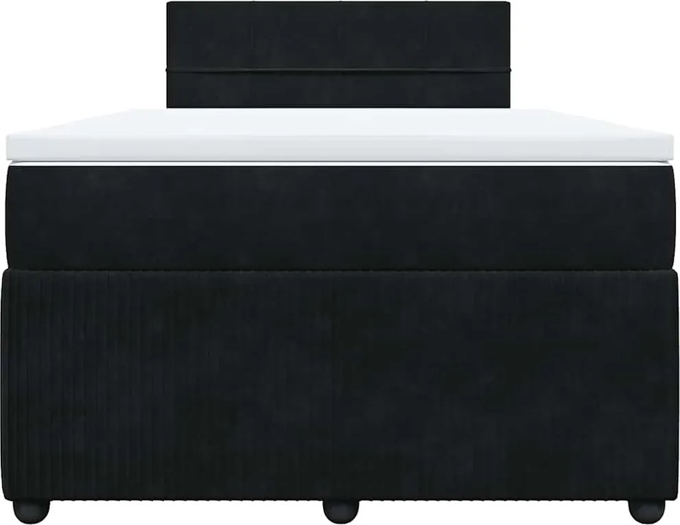 Box spring postel s matrací černá 120 x 190 cm samet 3289988