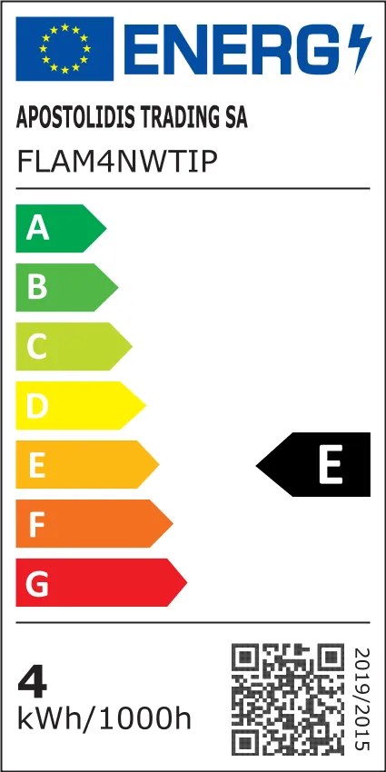 Diolamp LED Filament žárovka čirá Candle Flame C35 4W/230V/E14/4000K/490Lm/360°