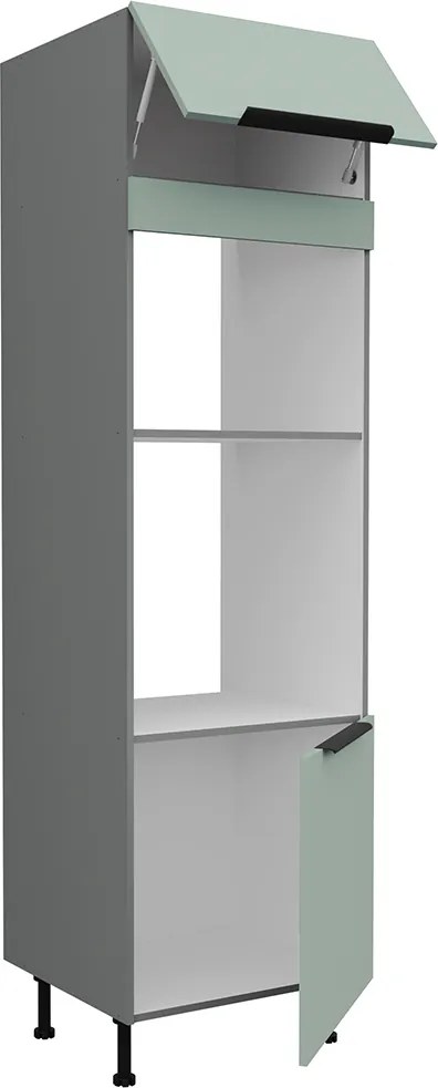 ARIA sa | vysoká skříňka 60 DPM-215 2F na vestavnou troubu a mikrovlnku | 60 cm | ANTI FINGERPRINT povrch | antracit/aquamarine
