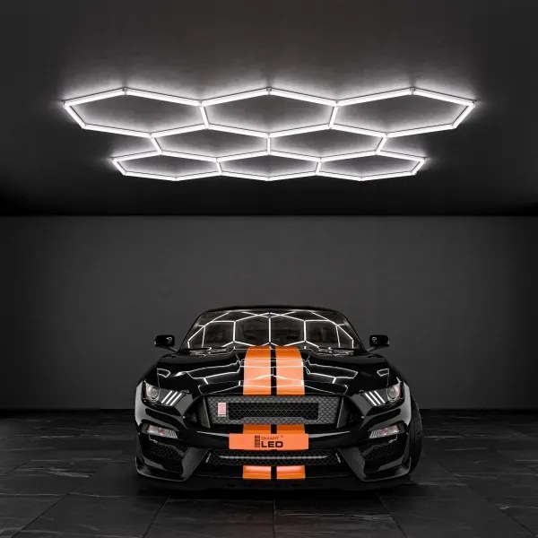 LED Stropní svítidlo LED/350W/85-265V 6500K 313x298 cm CRI 90 IP44 bílá