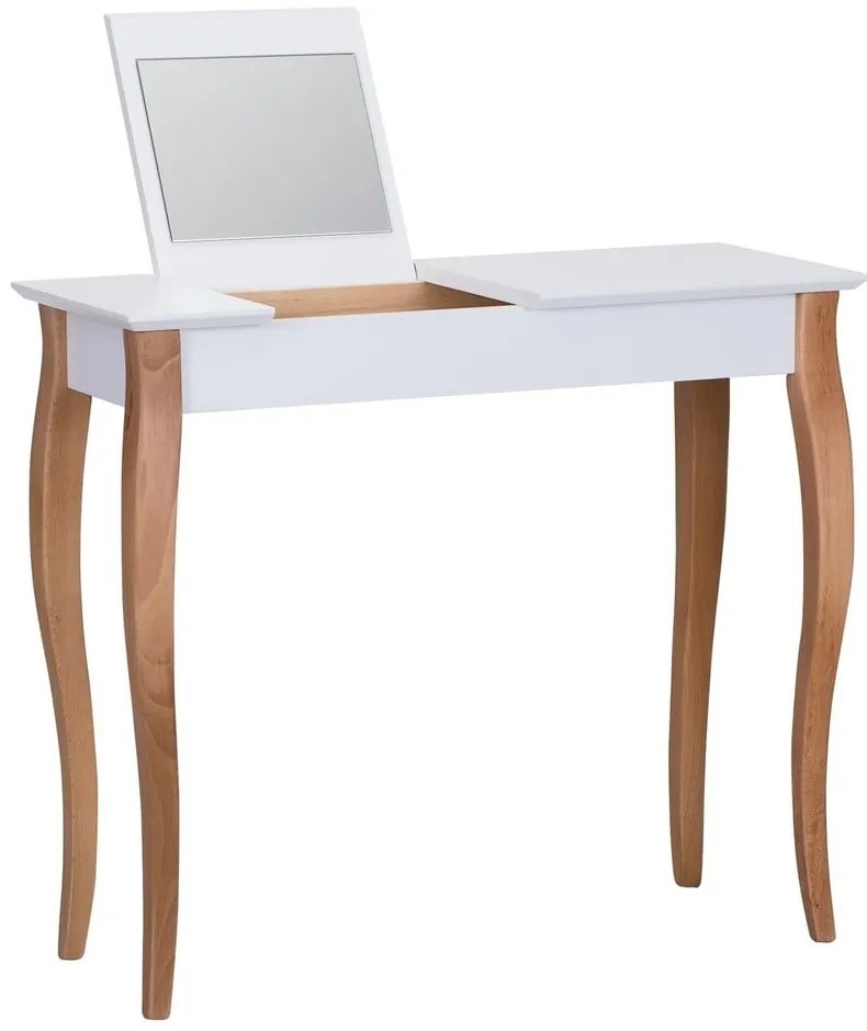 Bílý toaletní stolek se zrcadlem Ragaba Dressing Table, délka 85 cm