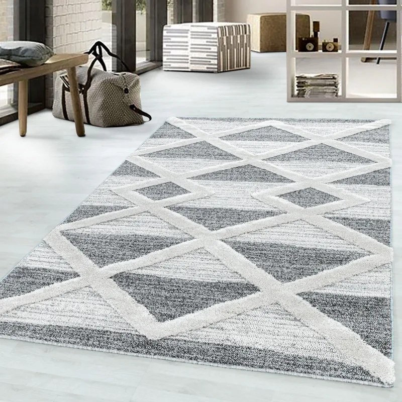 Ayyildiz, Kusový koberec Pisa 4709 Grey, 140x200, šedá, ložnice