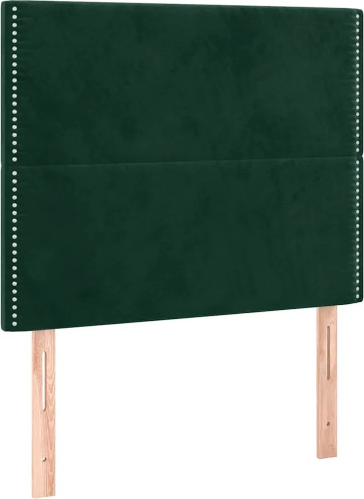 Rám postele bez matrace tmavě zelená 120 x 200 cm samet 3125687