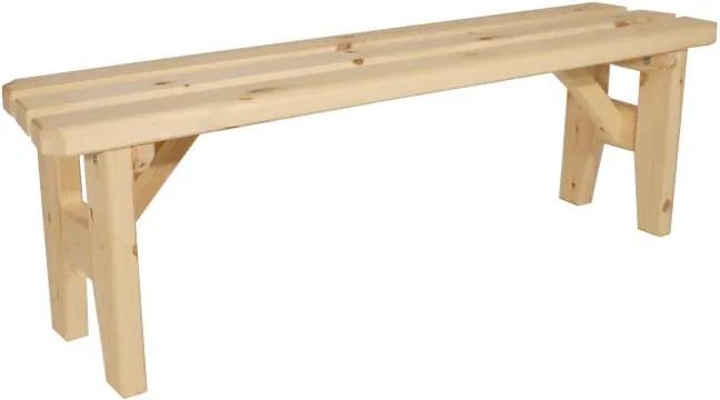 Gaboni Eduard 55484 Zahradní dřevěná lavice bez opěradla - bez povrchové úpravy - 150 cm
