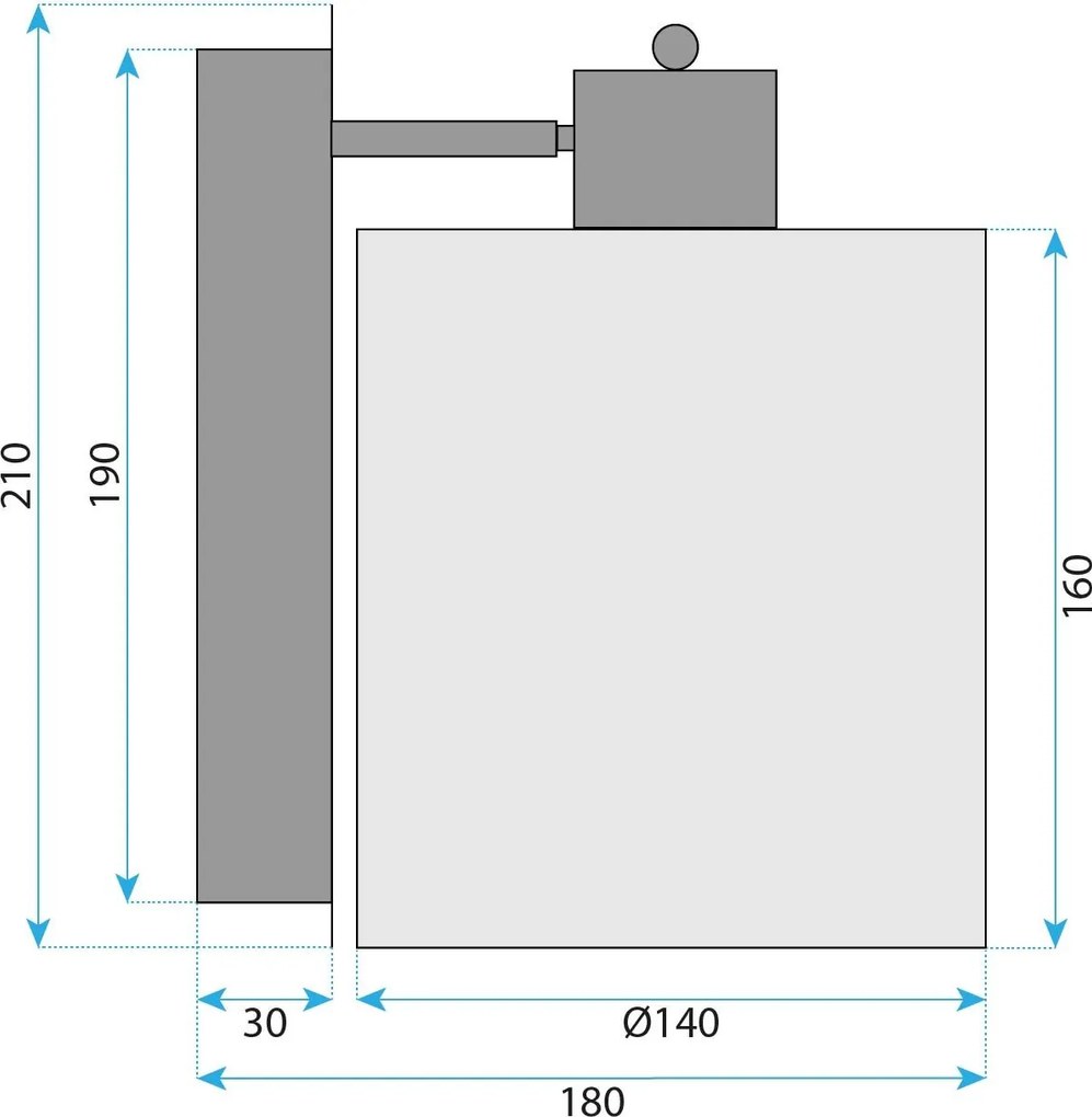 Toolight Toolight, nástěnné svítidlo 1xE27, APP1823-1W, černá-přírodní hnědá, OSW-09315