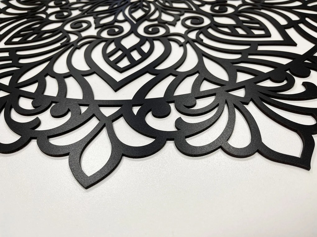 dřevo života Dřevěná mandala na zeď LÁSKA Zvolte barvu dekoru: Bílá, Zvolte rozměr Ø (cm): 80