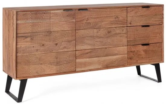 BIZZOTTO Příborník ISAR 160 cm hnědý