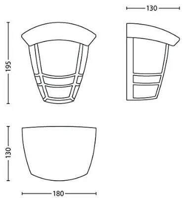 Philips 15387/31/16 - Venkovní nástěnné svítidlo MYGARDEN CREEK E27/60W/230V IP44