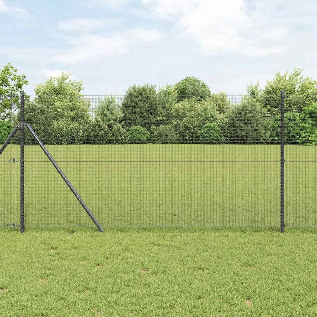 Zemní upevnění svařované drátěné ploty 50 x 1 m Šedá Síťovina 3351878