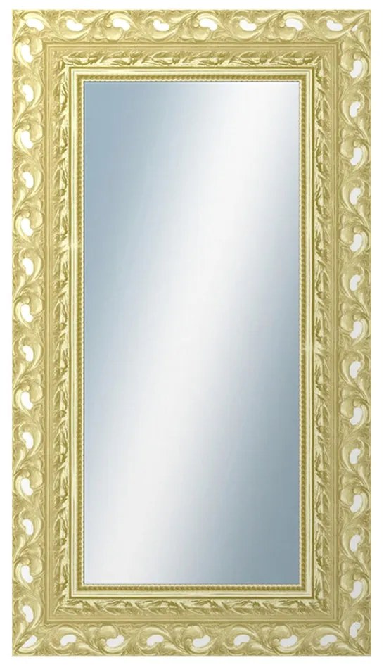 DANTIK - Zarámované zrcadlo - rozměr s rámem cca 50x90 cm z lišty ROKOKO zlatá házená (2882)