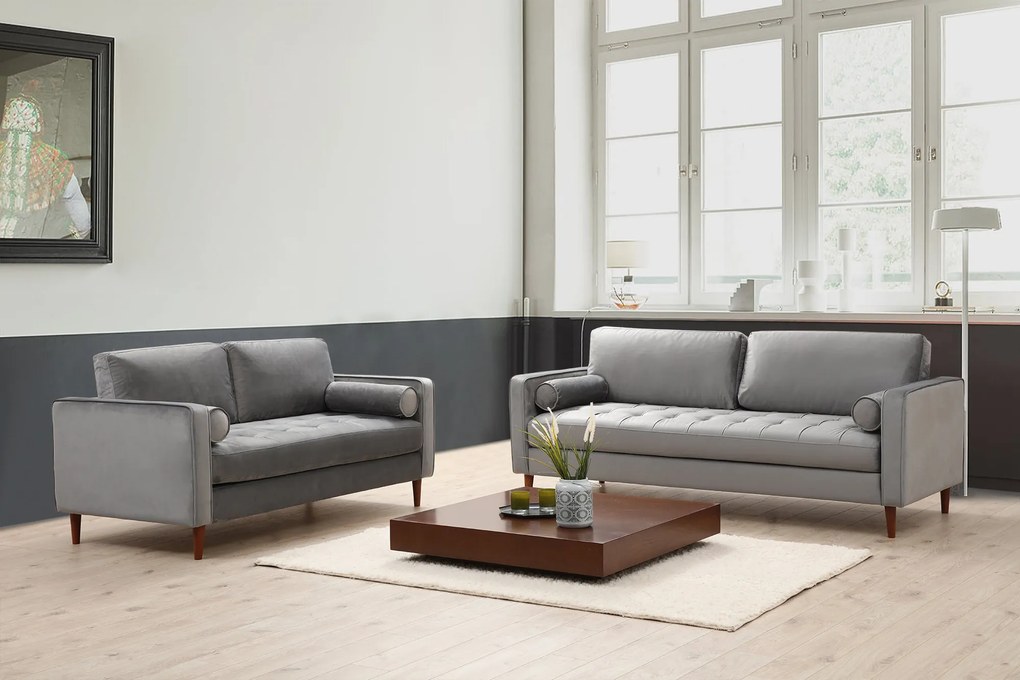 Hanah Home Třímístná pohovka ROME světle šedá 560ARE1335