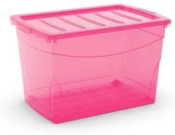 Kis úložný box Omnibox XL s kolečky růžový