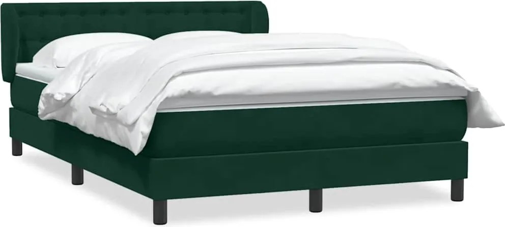 Box spring postel s matrací tmavě zelená 160x220 cm samet 3317910