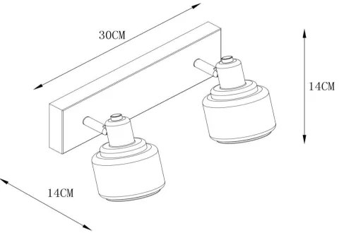 Lucide 77979/02/02 - Bodové svítidlo BJORN 2xE14/40W/230V zlatá