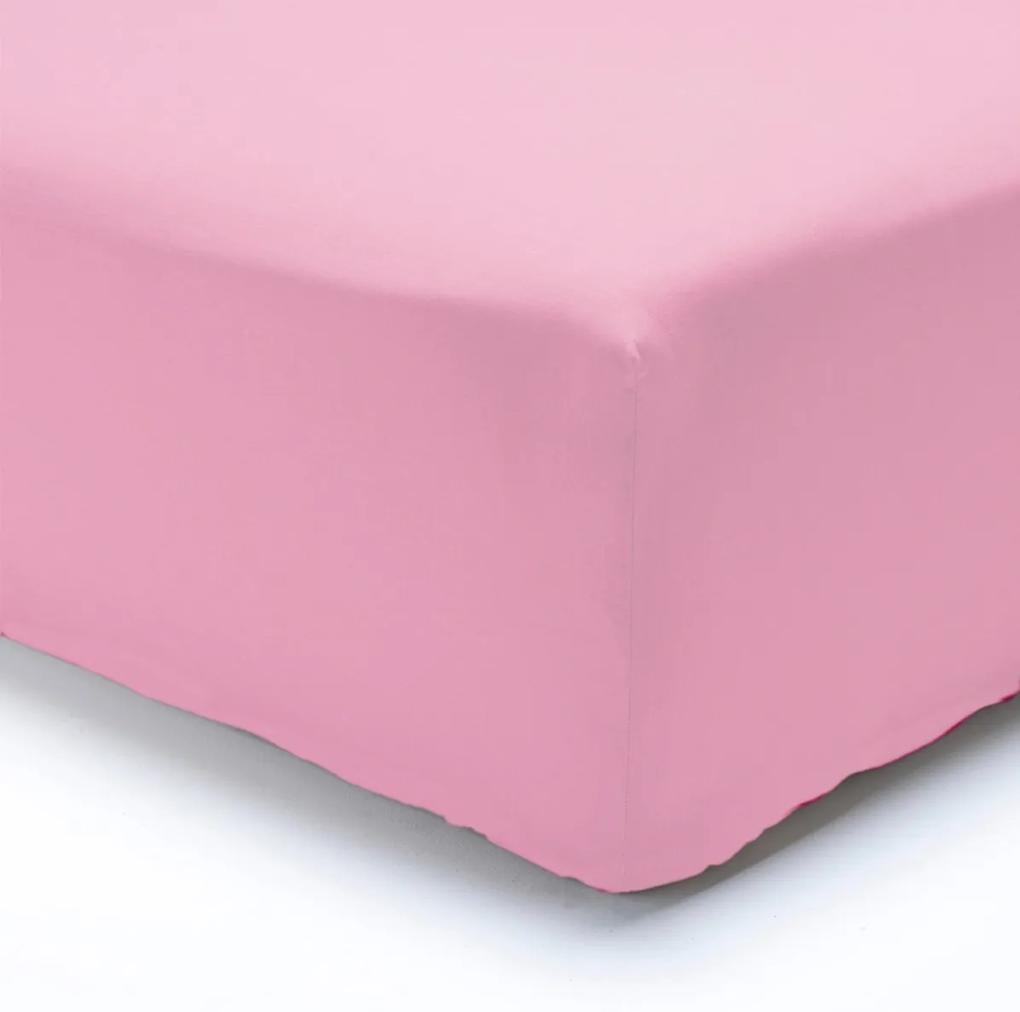 Polášek Jersey prostěradlo na vysokou matraci (až 30cm), 140x200cm, na dvoulůžko růžové