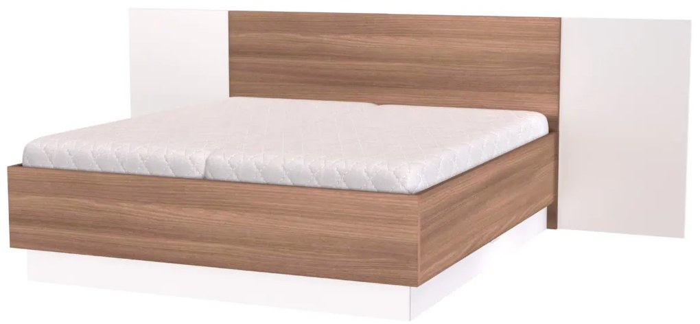 Nábytek Mikulík Dvoulůžková postel SMART XL s úložným prostorem, 180×200 cm Dekor: Dub bělený