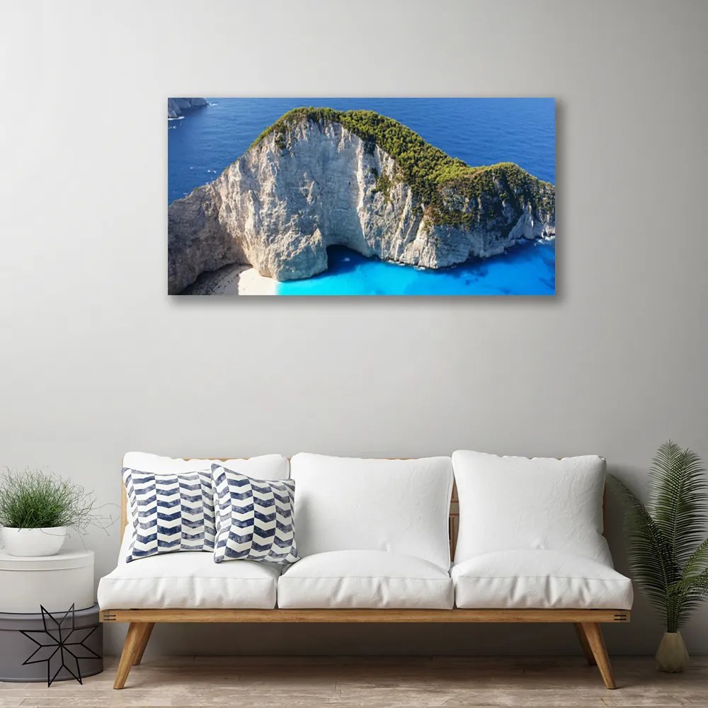 Obraz na plátně Skály Moře Krajina 125x50 cm