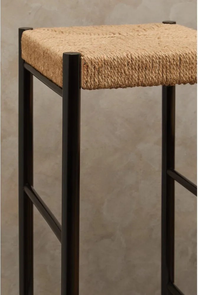 Černá/v přírodní barvě barová stolička z bukového dřeva (výška sedáku 72 cm) Bandar – Premier Housewares