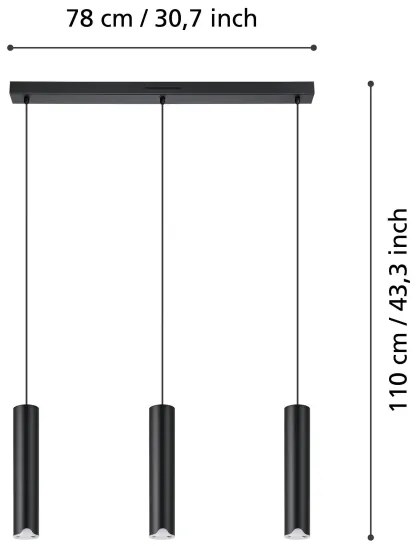 Eglo 901124 - LED RGBW Stmívatelný lustr na lanku BALAMORTA-Z 3xLED/3,7W/230V