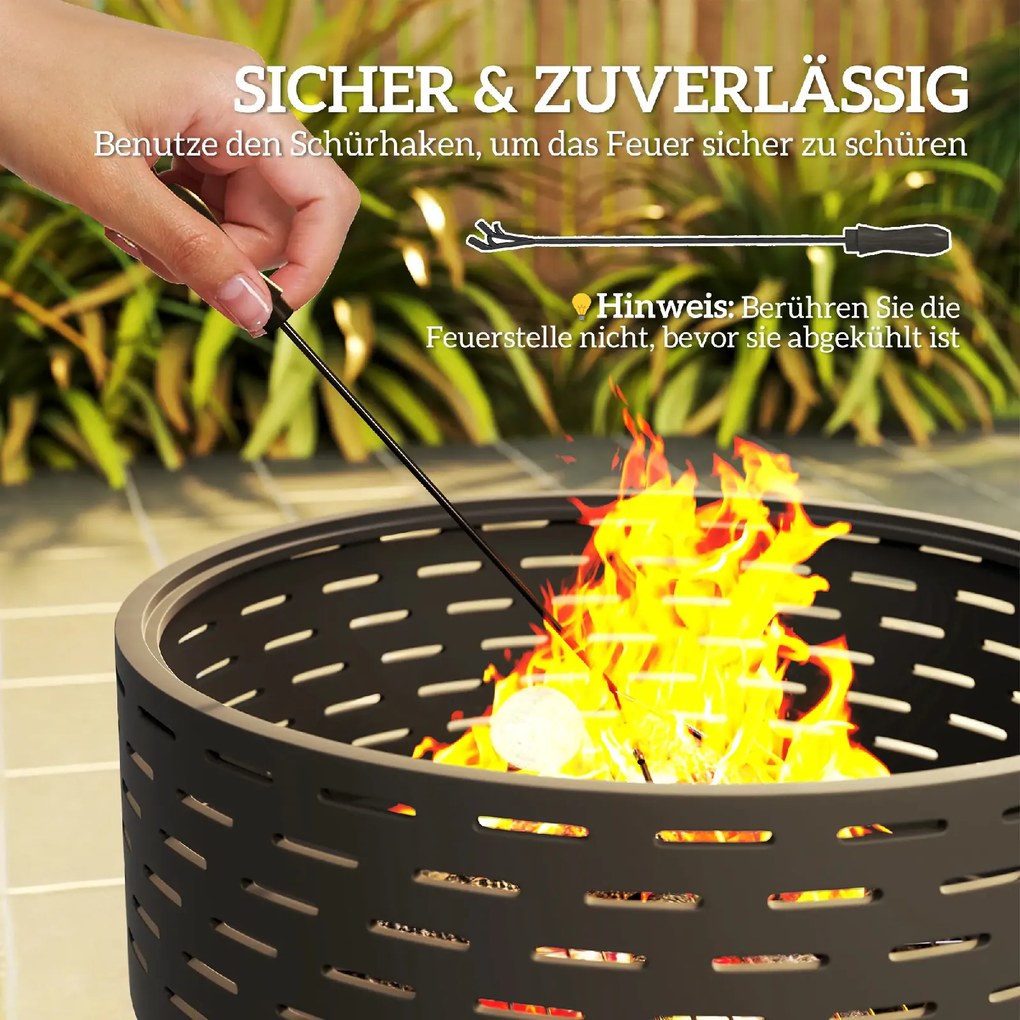 Přenosné ohniště 3v1, průměr 60 cm, antracit 842-375V00CG