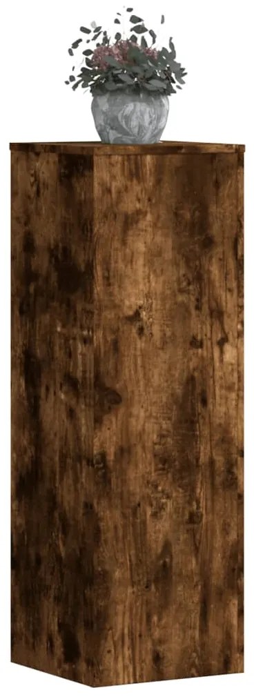 Stojany na rostliny 2 ks kouřový dub 33 x 33 x 100 cm kompozit 3307886