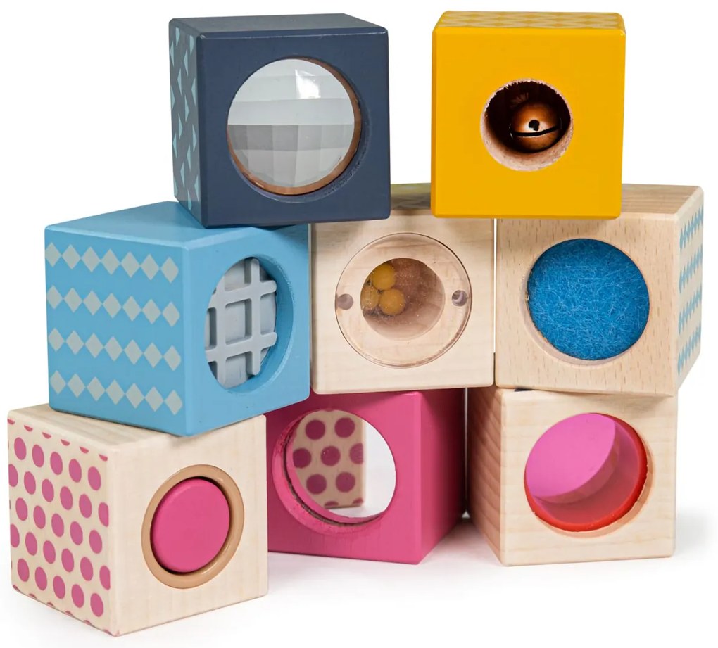 Bigjigs Toys Smyslové kostky