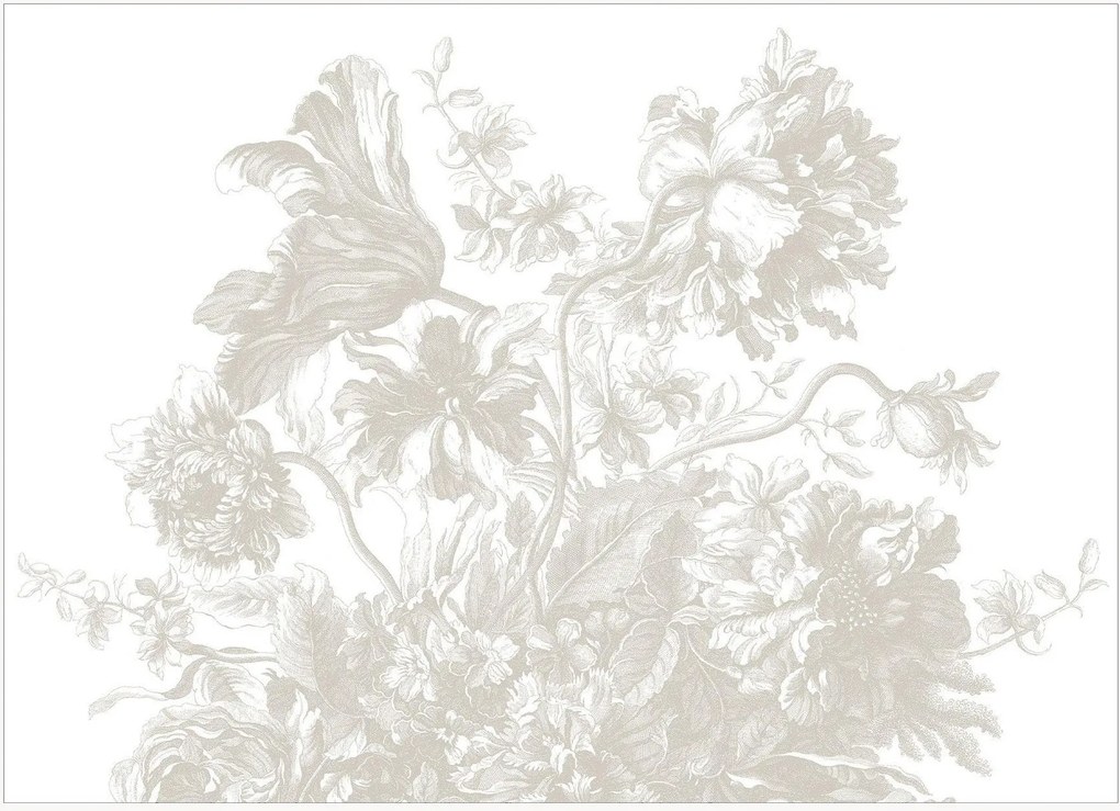 Tapeta Frans Uyterlinde - Engraved Flowers
