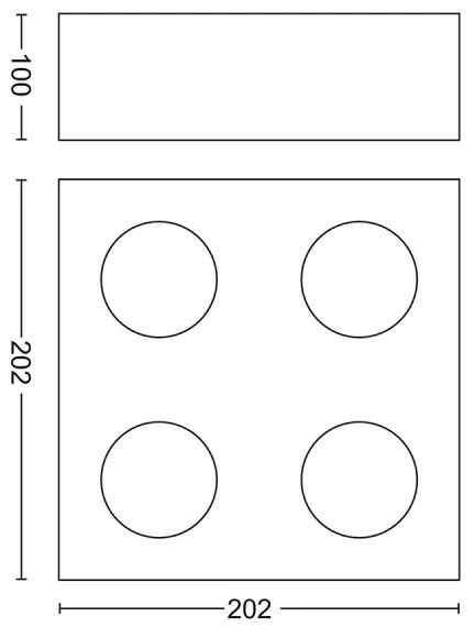 Philips 50494/30/P0-LED Stmívatelné bodové svítidlo MYLIVING BOX 4xLED/4,5W/230V