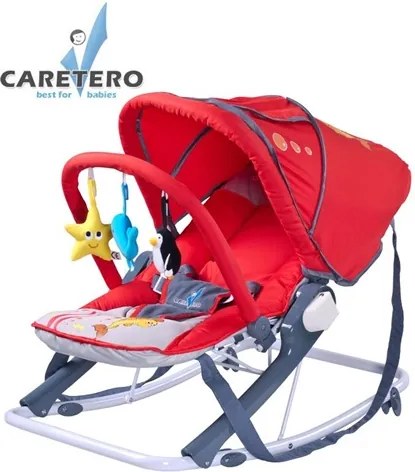 CARETERO | Caretero Aqua | Dětské lehátko CARETERO Aqua red | Červená |