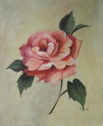 Růžová růže - 120 x 90 cm
