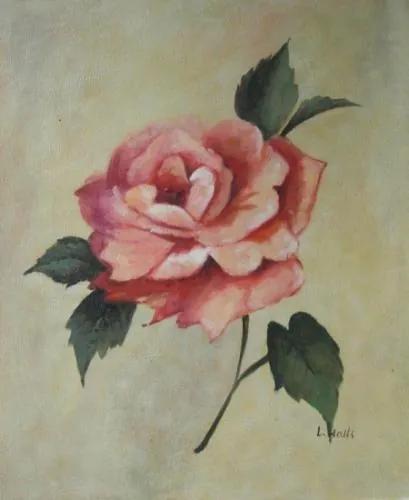 Růžová růže - 60 x 50 cm