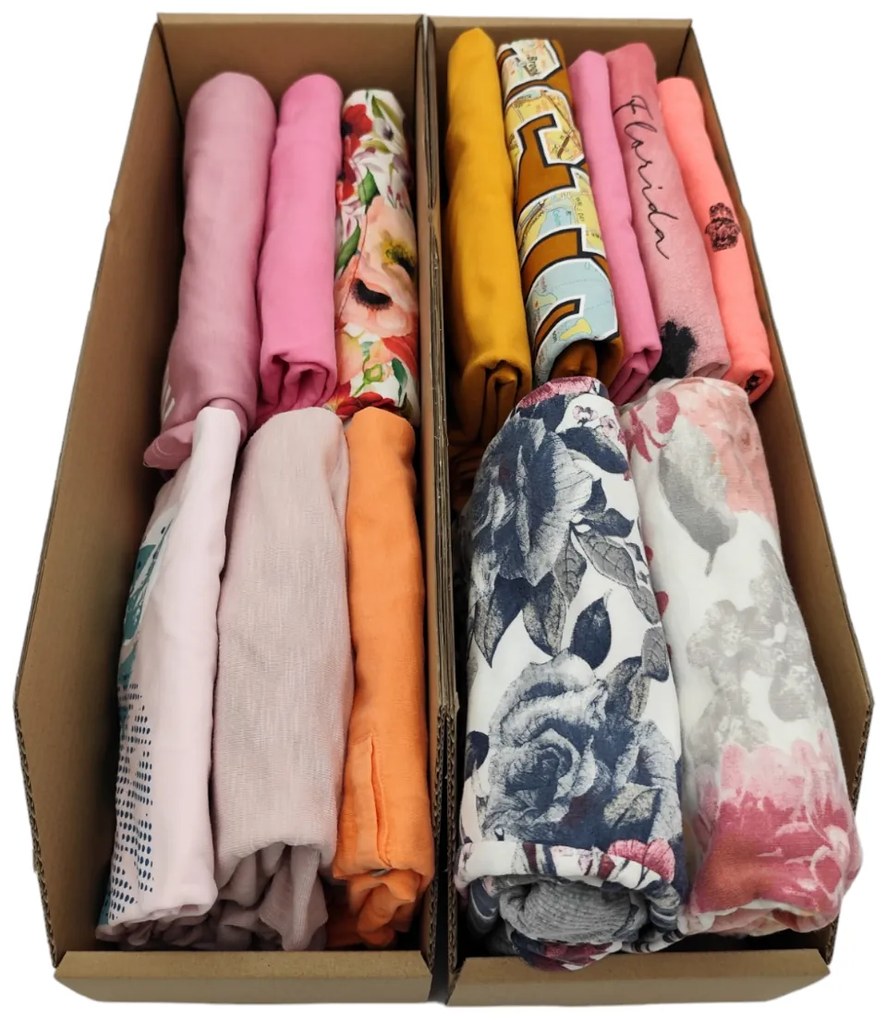 KARTON PAK Úložné boxy na oblečení, organizéry do skříně EKO KARTON 15x47cm