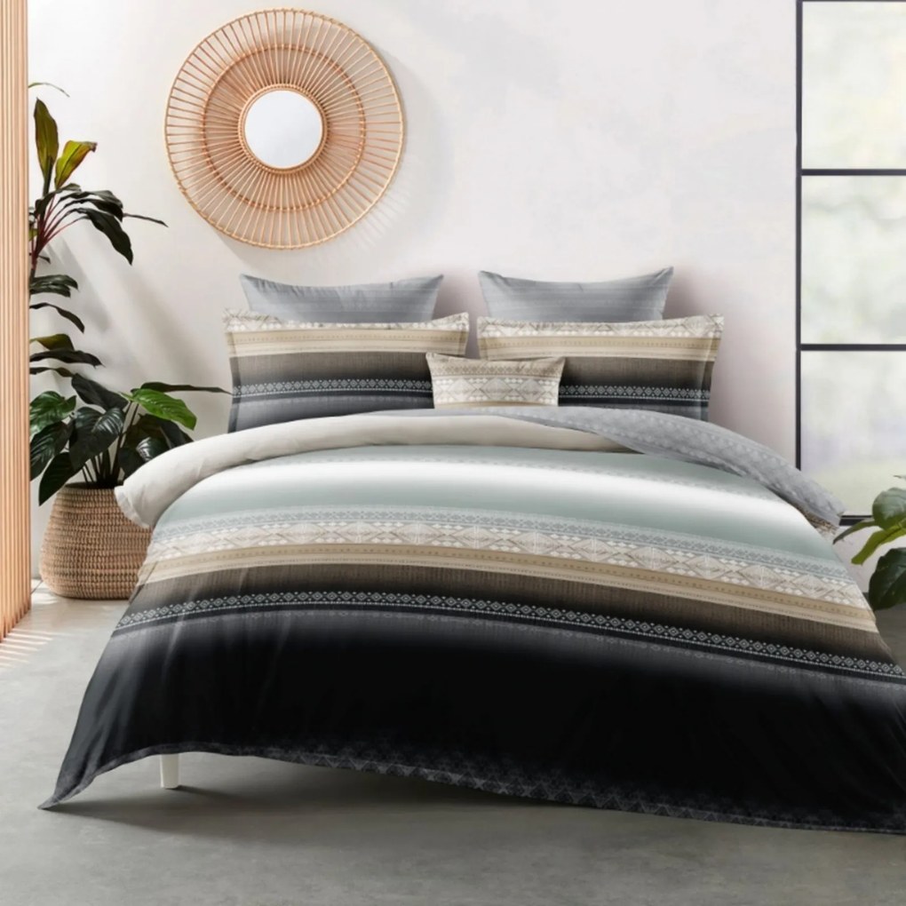 3 dílné Flanelové Povlečení polycotton Taylor 200x140cm + 90x70 cm TiaHome