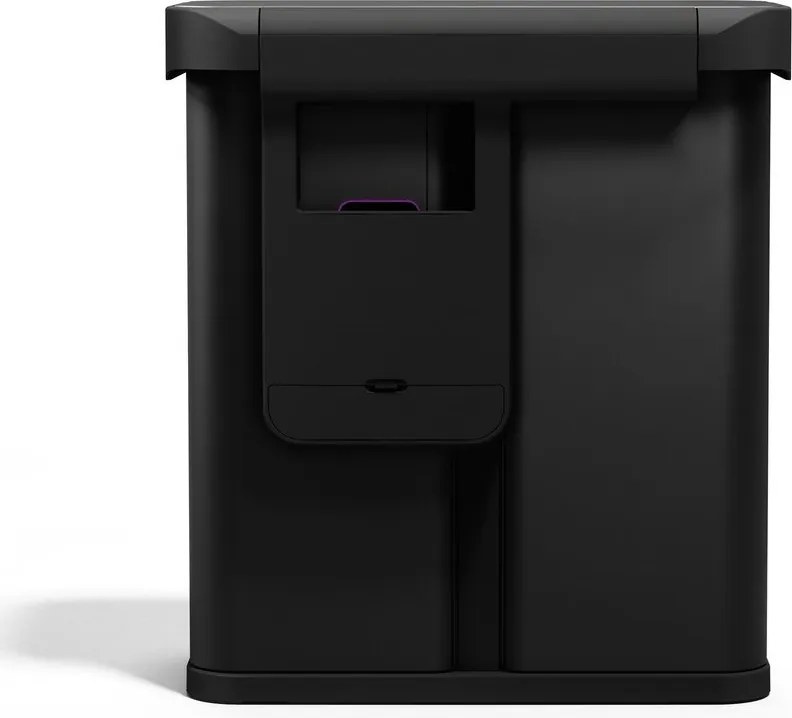 Černý ocelový odpadkový koš 34+24 l na tříděný odpad/bezdotykový Dual Sensor – simplehuman