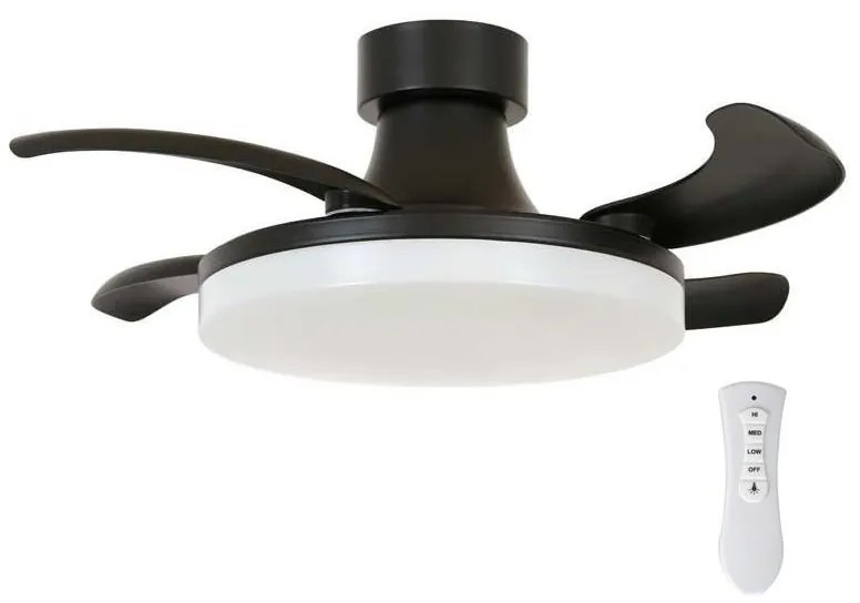 Fanaway FANAWAY 210665 - LED Stmívatelný ventilátor ORBIT LED/25W/230V černá + DO FAN00220