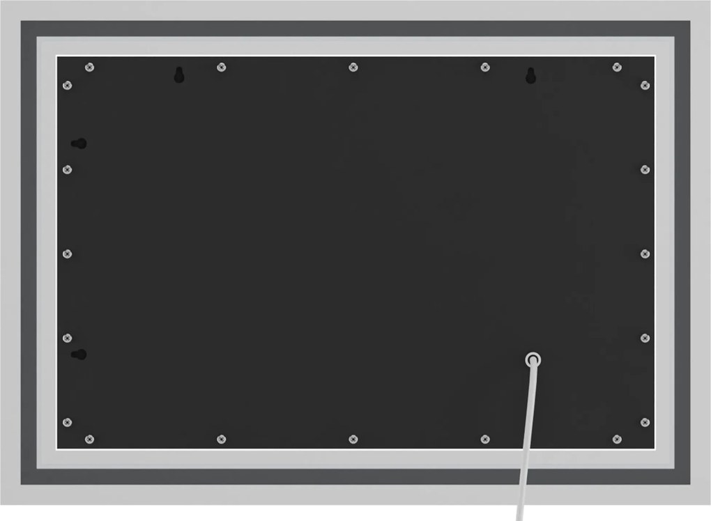 Koupelnové zrcadlo Jaffrey 50x70 bez Bluetooth – čiré sklo