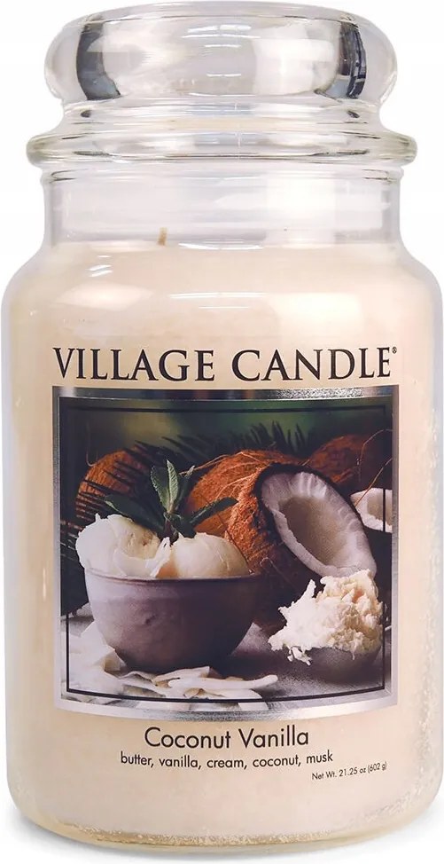 Velká svíčka Coconut Vanilla Village Candle