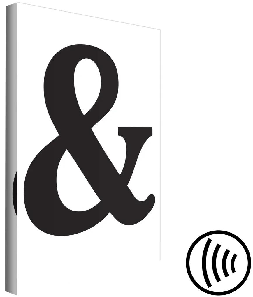Obraz Grafický znak (1-dílný) - Černý symbol psaní na bílém pozadí