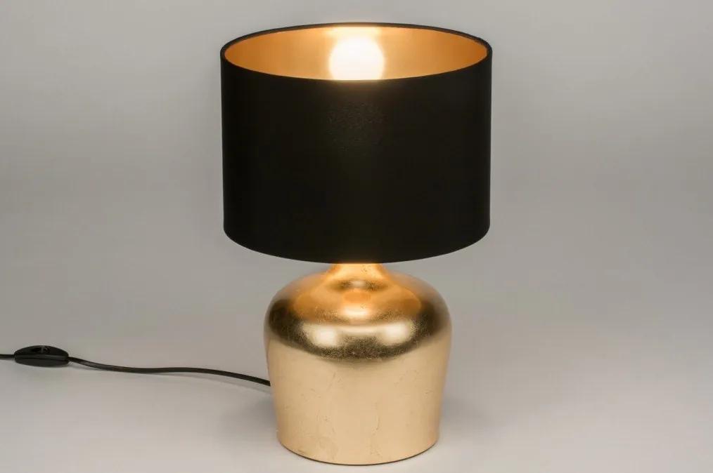Stolní designová lampa Venetta Black and Gold