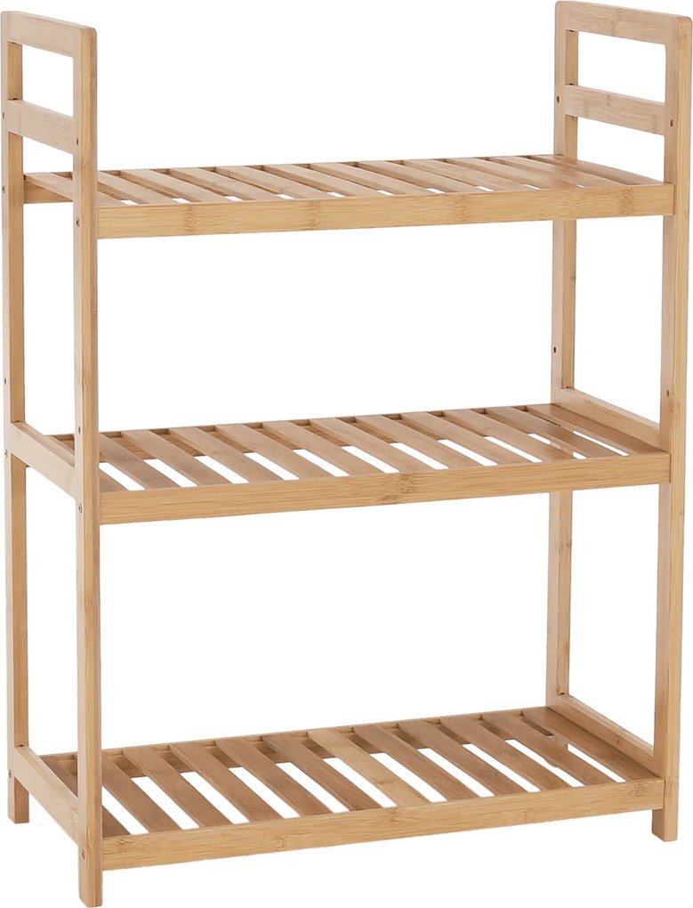 3-policový regál, přírodní bambus, FIORE TYP 1