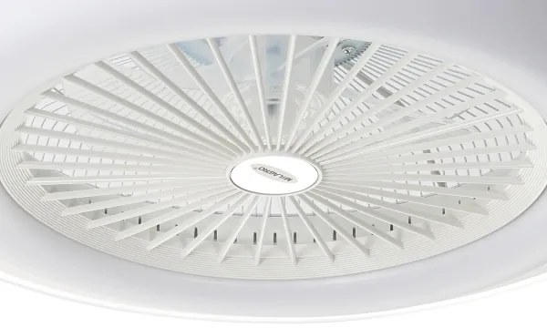 LED Stmívatelné stropní svítidlo s ventilátorem ZONDA LED/48W/230V bílá + DO